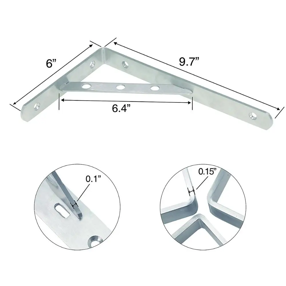 Hight Quality L-Shaped Wall Mounted Shelf Supporter Angle Bracket