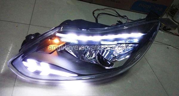 2012-2014 Year For Ford For *focus*3 Led Strip Head Light With Bi Xenon ...
