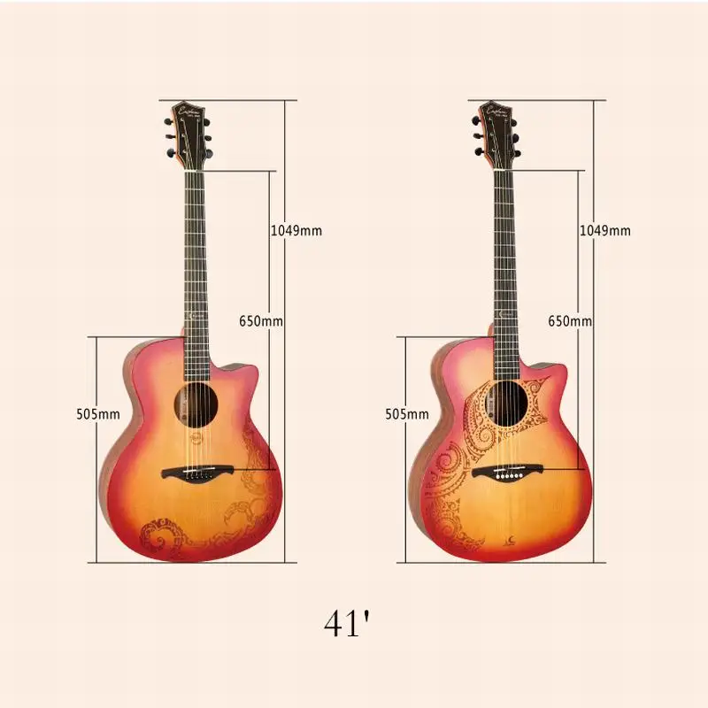 Spruce Top Solid Mahogany Back And Side Acoustic Guitar From Guitar