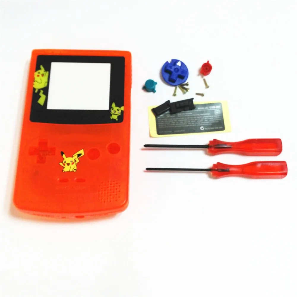 For Game Boy Color Gameboy Gbc Case Housing W Screen & Colorful Buttons ...