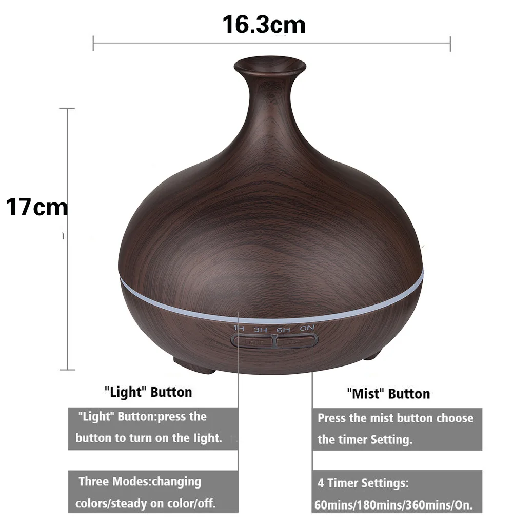 2017 New Model 300ml Anion Humidifier Manual - Poppers Rush Aroma Diffuser