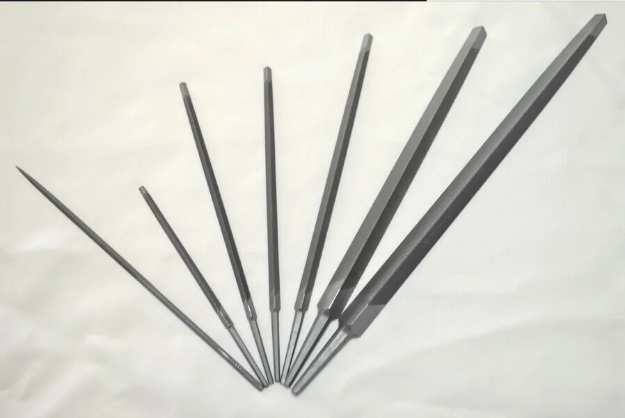 8" Inch Diamond Coated Triangle File 200mm Length Grit 120 Medium Three ...