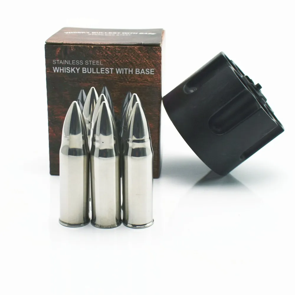 High Quality Gold Bullets Shaped Stainless Steel Ice Cubes With ...