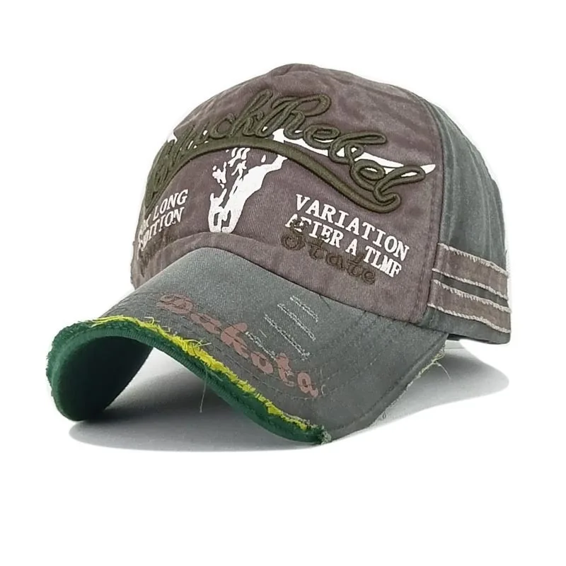 Custom Letters 3d Embroidery Washed Worn-out Distressed Baseball Cap ...