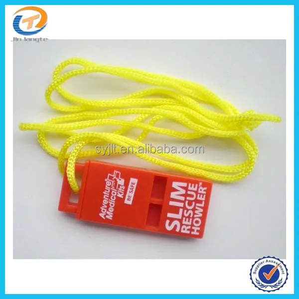 Custom Logo Plastic Emergency Flat Whistles With Lanyard - Buy Flat ...