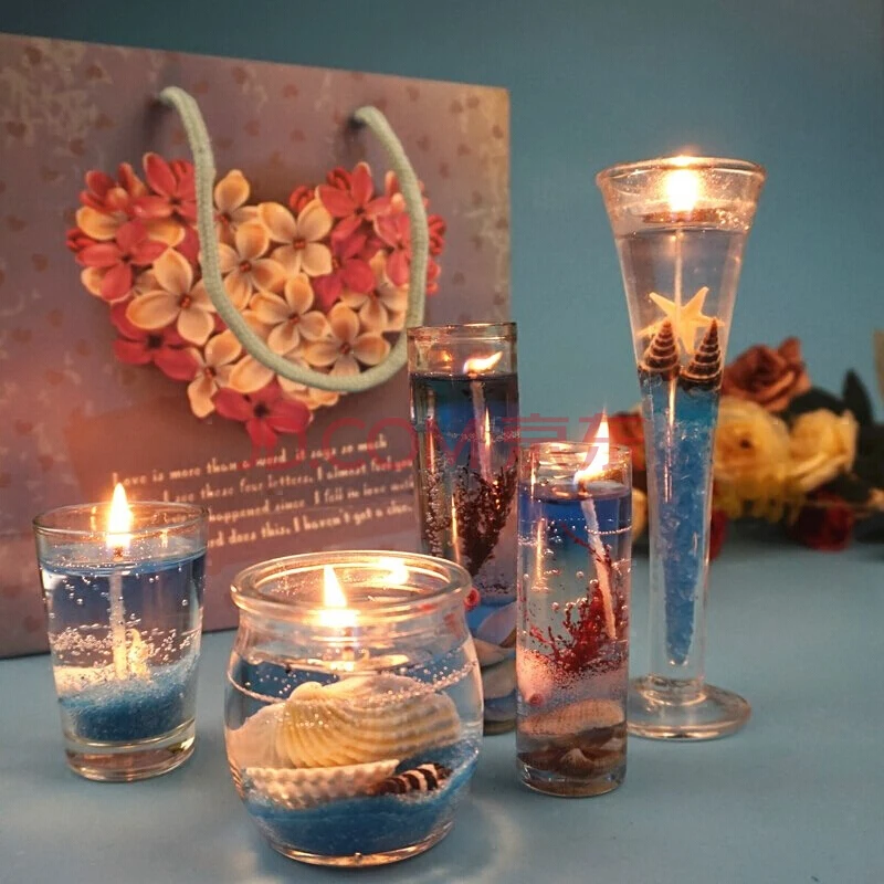 DIY Decorative Gel Jelly Scented Candles for Christmas