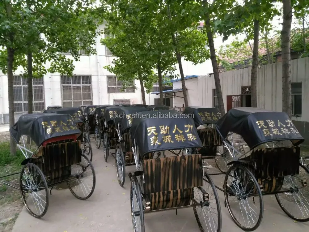 Used Rickshaw For Sale/ Two Wheels Steel Rickshaw With Blue Hood For ...