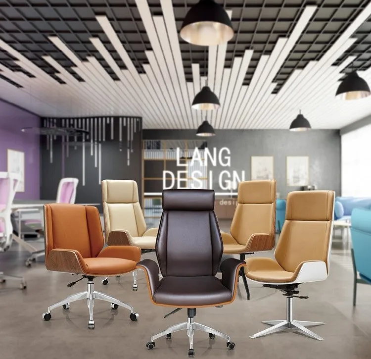 Swivel Adjustable Wooden Office Rocking Chairs - Stylish & Comfortable