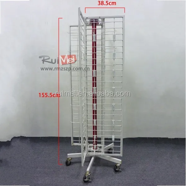 Metal 4 Sided Rotating Display Stand For Supermarket - Buy Rotating ...