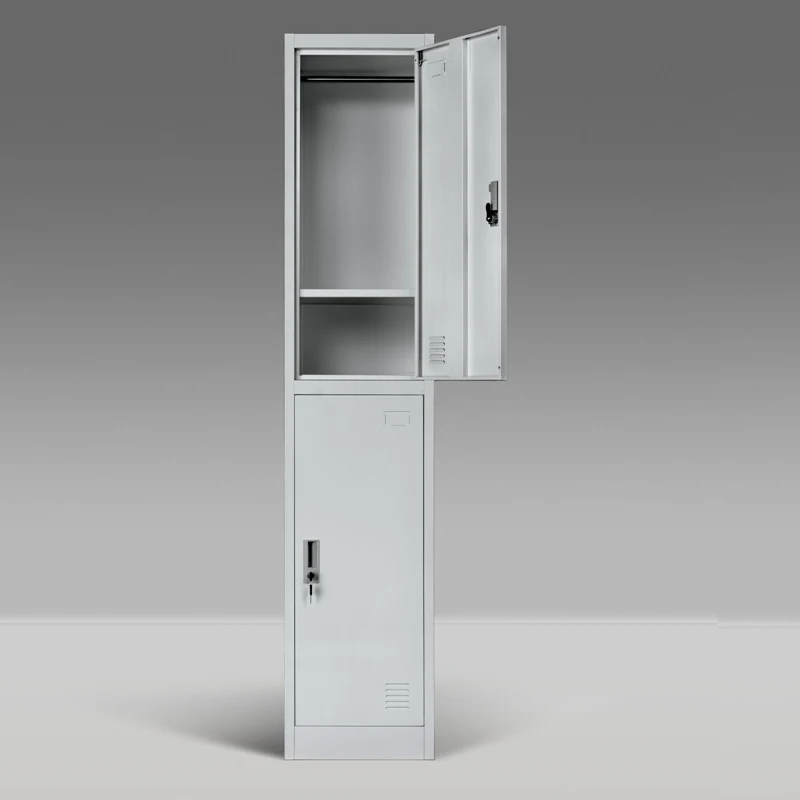 Single Door 2 Tier Metal Office Lockers - Durable & Versatile