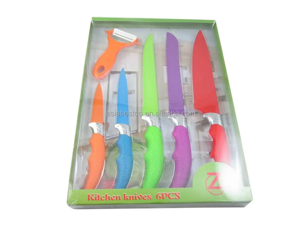 Good Package Stainless Steel Non- Stick 6pcs Kitchen Knife Set - Buy ...