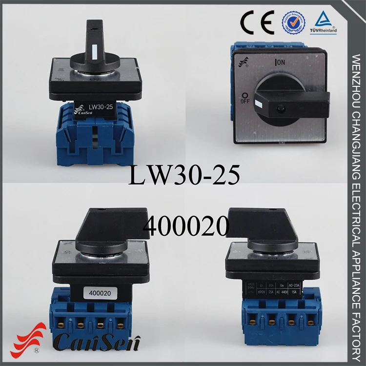 Cansen switch LW30-25 off-on rotary cam switch universal cam dc ...