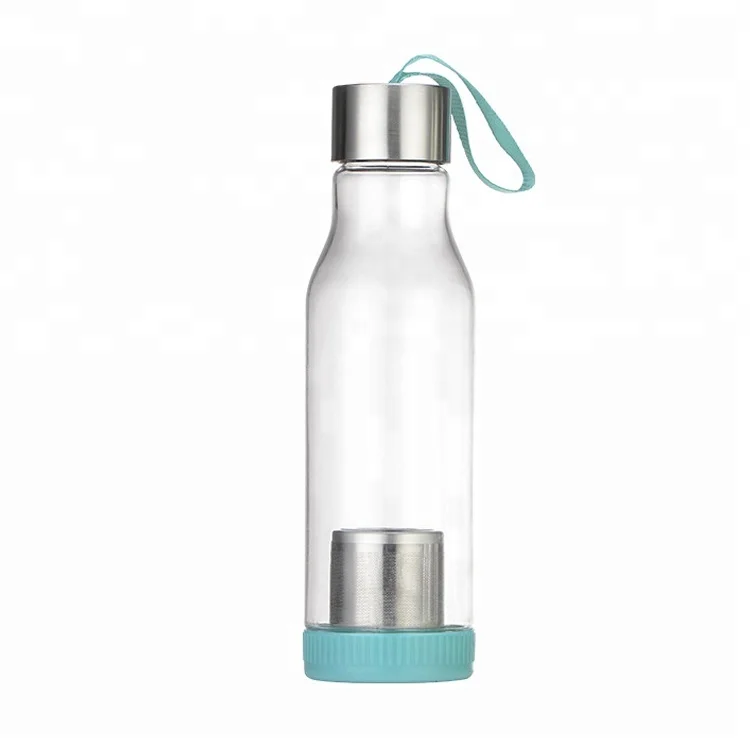 18oz/550ml Tritan Clear Plastic Tea Filter Bottle Removable Bottom ...