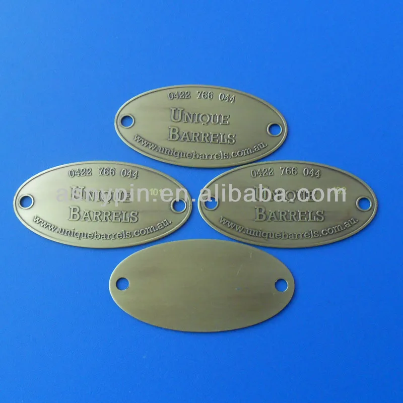 Antique Finished Brass Logo Plate,Custom Metal Logo For Furniture,Brass ...