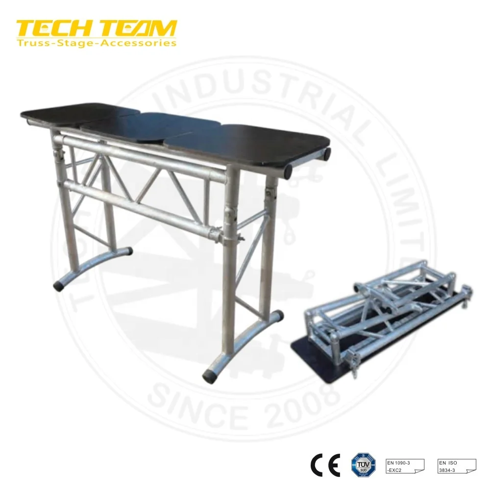 Tech Team Folding Heavy Duty Truss Style Dj Table,Dj Booth Truss For ...