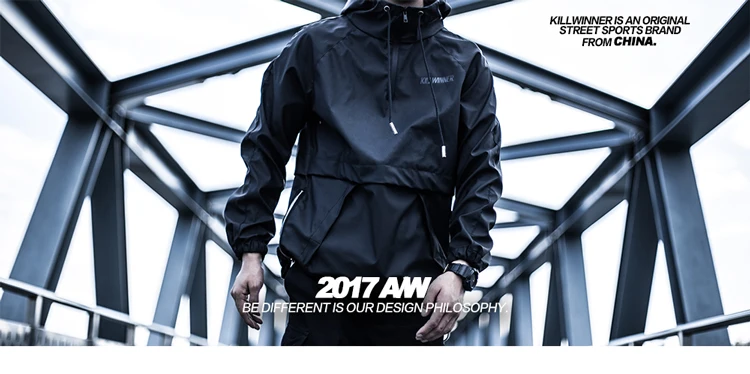 Killwinner Tech Wear Spring And Autumn Trend Brand Black Couple Tops ...