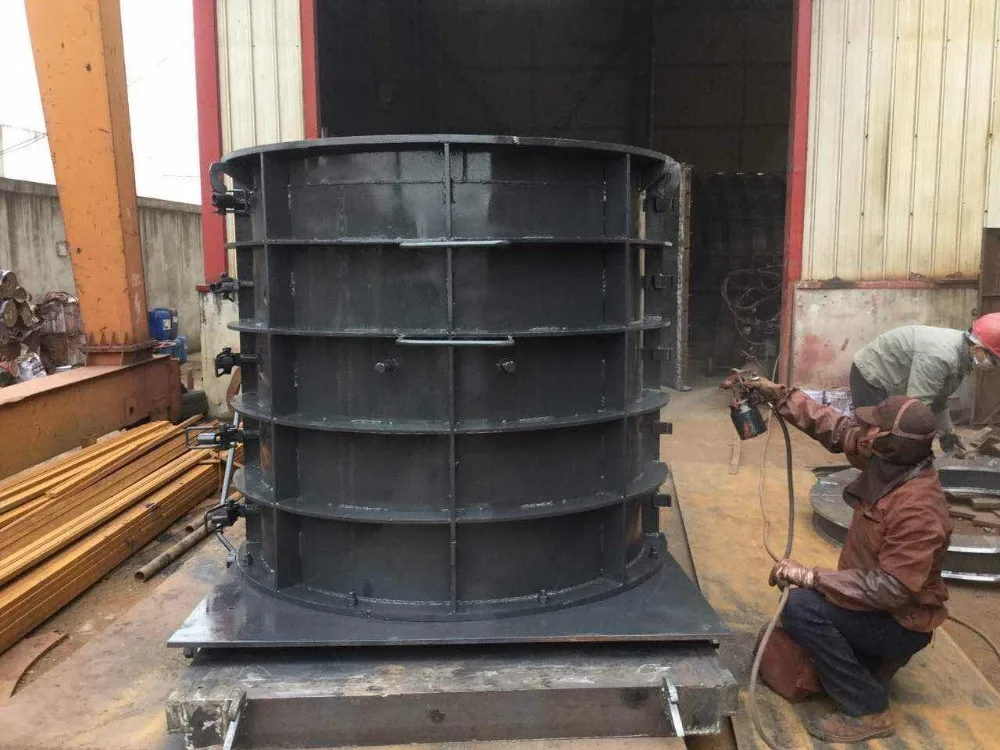 Concrete Drainage Pipe Inspection Well Steel Mould PVC RCC Manhole Molds