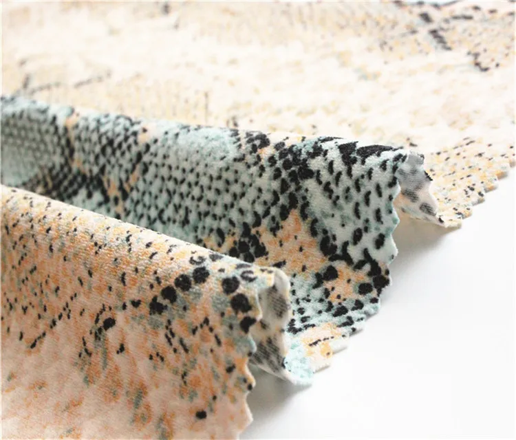 New 2021 Snake Print Polyester Spandex Stretch Knitted Fabric Polyester ...