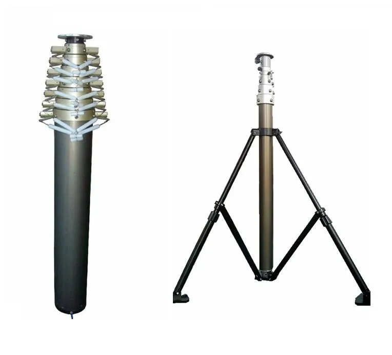 30kg Head Load 12m Pneumatic Surveillance Camera Telescopic Mast Tower ...