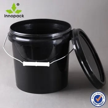 10l Black Chemical Resistant Plastic Bucket Containers - Buy 10l ...