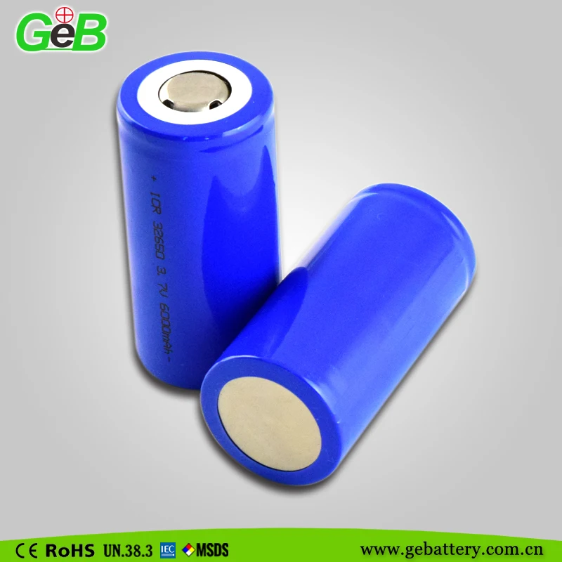 Cylndrical Battery 32650 Li-ion Battery 3.7v 6000mah Battery - Buy ...