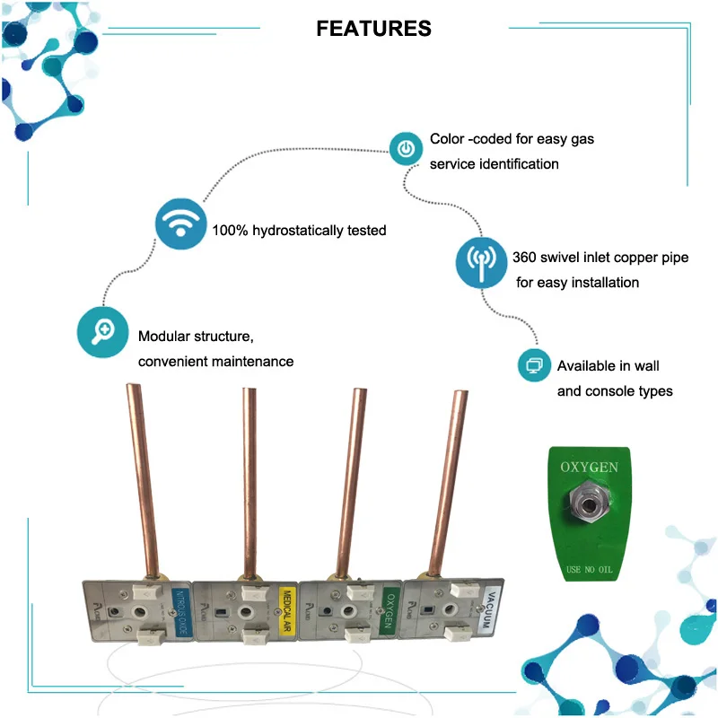 Hospital Bed Head Unit Using Chemetron Medical Gas Outlet - Buy ...