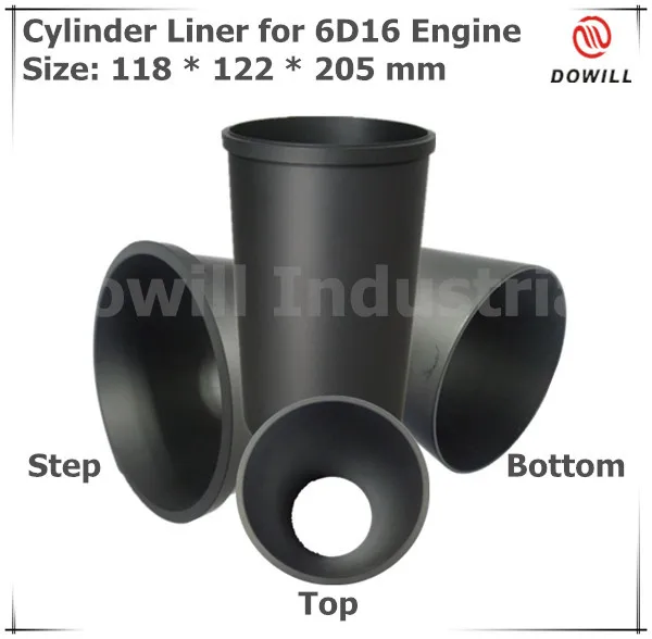 6d16 Cylinder Liner,6d16 Cylinder Sleeve,6d16 Engine Parts - Buy 6d16 ...