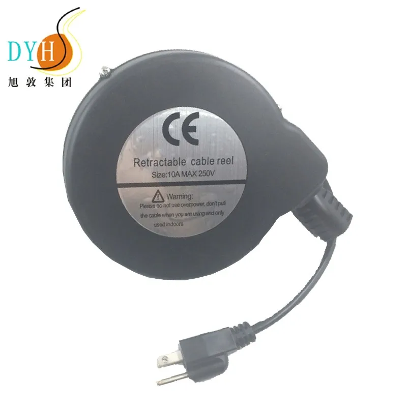 Customized Ac Power Extension Cord Retractable Auto Rewinder Cable Reel ...