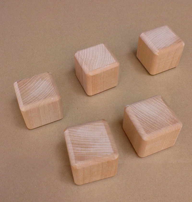 Well Polished Beech Wood Block 2 Inch Wood Cubes Natural Custom Wood ...