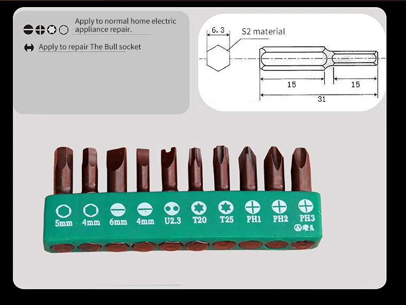 LAOA 10 in 1 Ratchet Screwdriver Set - Versatile & Durable
