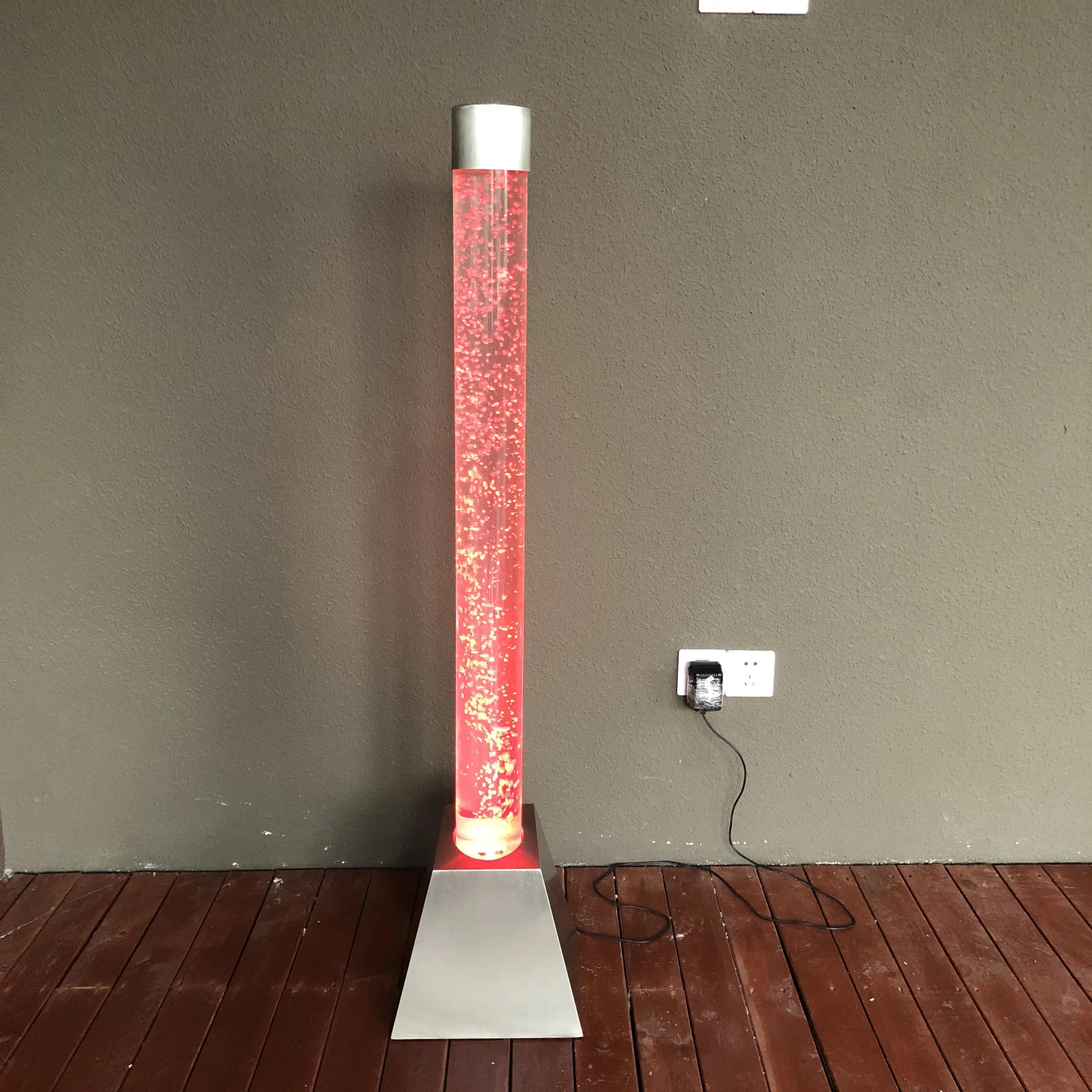 Acrylic Circle Water Bubble Tube with RGB Led Light