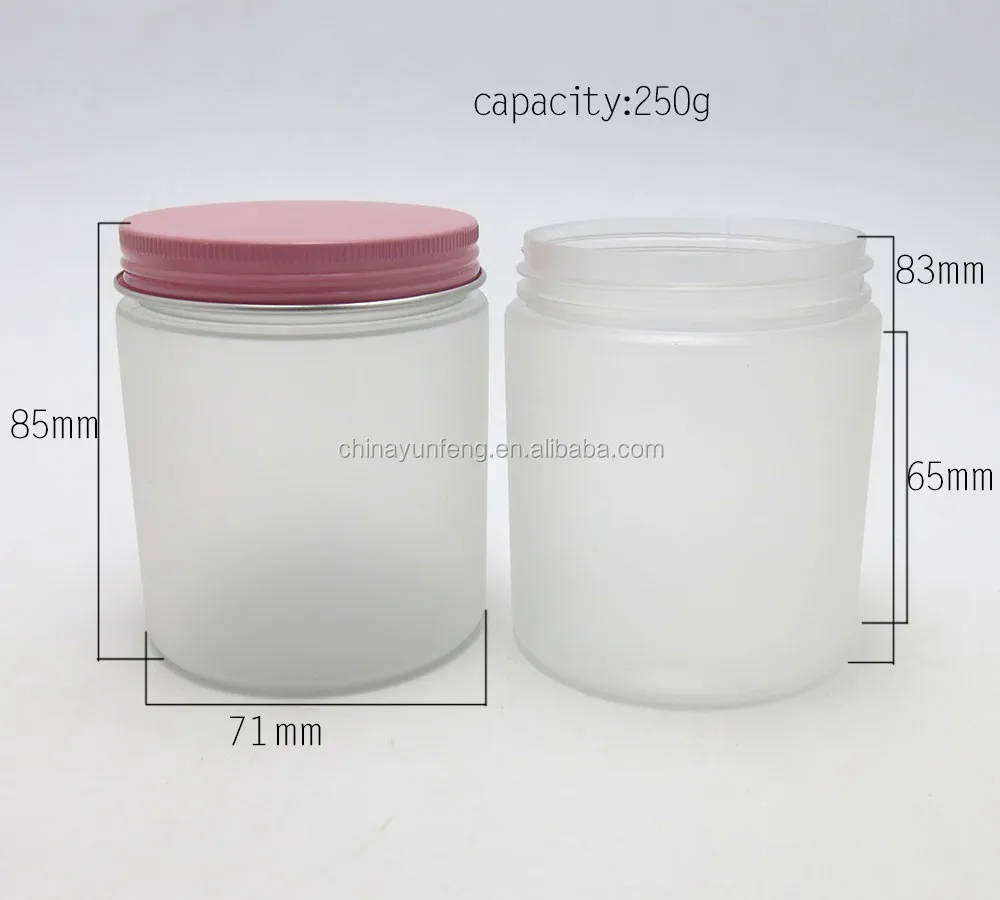 High Quality 250g 250ml Frosted Cream Plastic Jar With Aluminum Lids ...