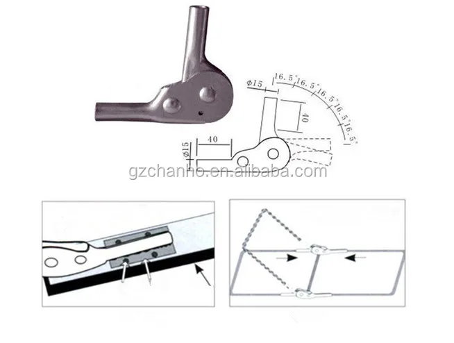 90 Degree Round Pipe Hinge - Adjustable & Durable Hardware