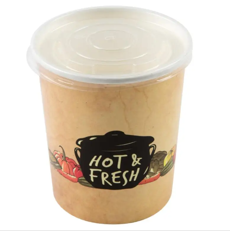 Customized 32 Oz Disposable Paper Soup Bowl,Custom Logo Paper Soup Cup ...