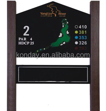 Customized Single Post Recycled Plastic Golf Vertical Tee Signs - Buy ...