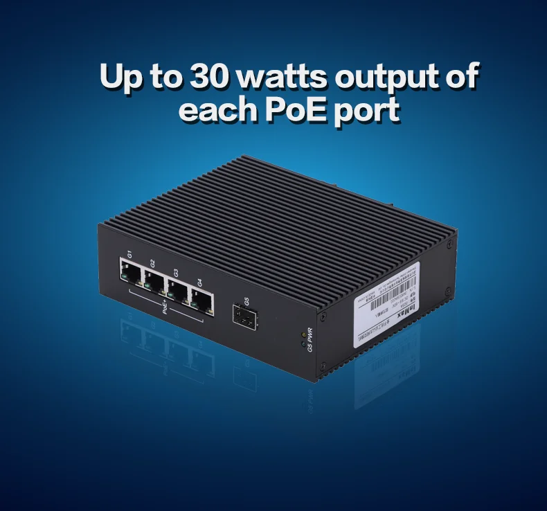 5 Port 10 100 1000m Layer 2 Poe Switch With 4 Copper Port Industrial ...