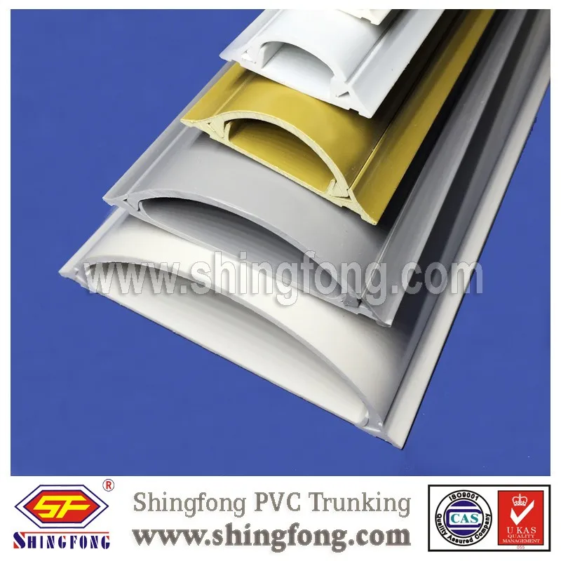Standard Size Pvc Arc Floor Trunking Electrical Casing For Floor Wiring ...