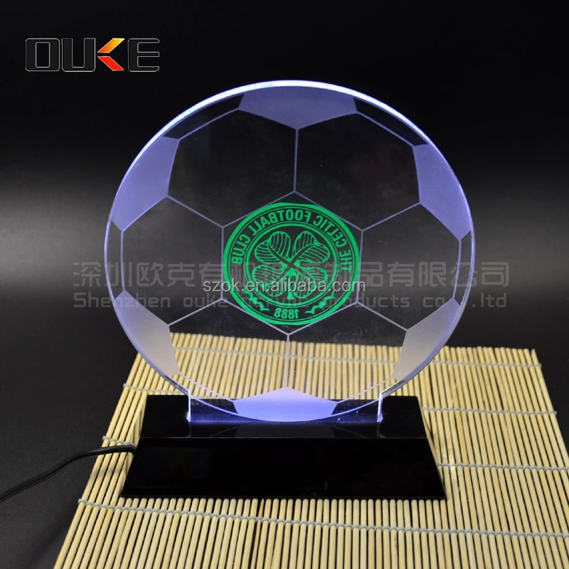 New Design Custom Led Light Acrylic Awards And Trophies For Football ...