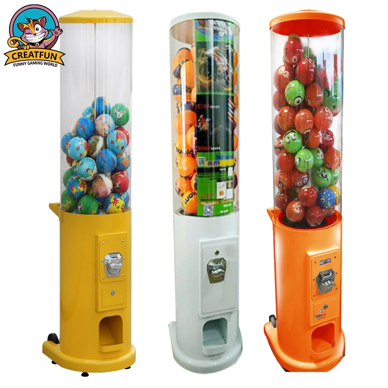 Factory Wholesale Coin Operated Cylindrical Capsule Twisted Egg Machine ...