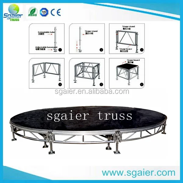Preço De Fábrica De Alumínio Palco Redondo Círculo Portátil Fase ...