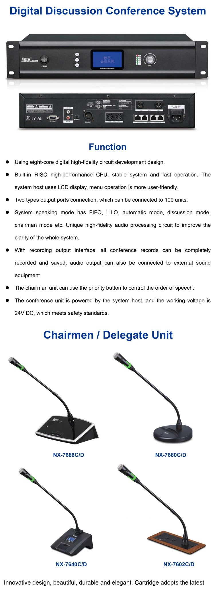 7688c - Professional Digital Discussion Conference System
