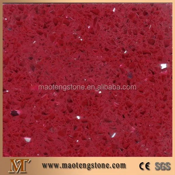 Artificial Red Mirror Fleck Quartz Stone Countertop - Buy Red Quartz ...