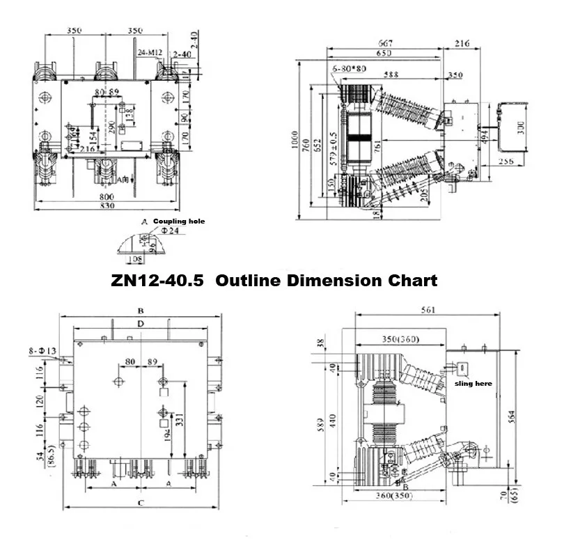 ZN12-40.5 Vacuum Circuit Breaker - Reliable 40.5KV Performance