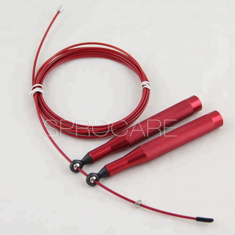 Aluminum Speed Jump Rope Cable Steel Wire Rope Anti-slip Handles Ultra ...