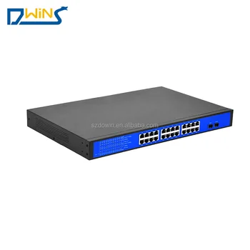 19 Inch Power Over Ethernet Switch 24 Port Managed Poe Switch With Rack ...