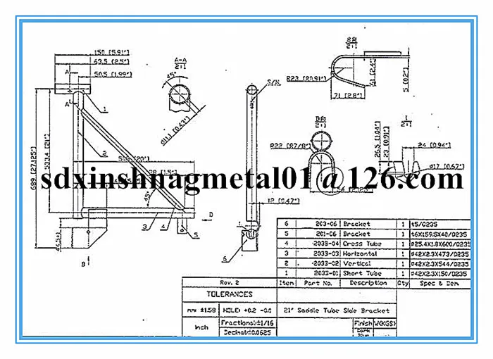 21'' Saddle Tube Side Bracket for Scaffold Frames - Durable & Reliable