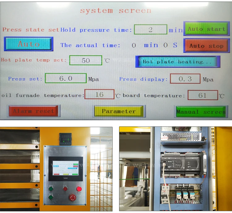 PLC control auto control temperature hydraulic plywood hot press ...
