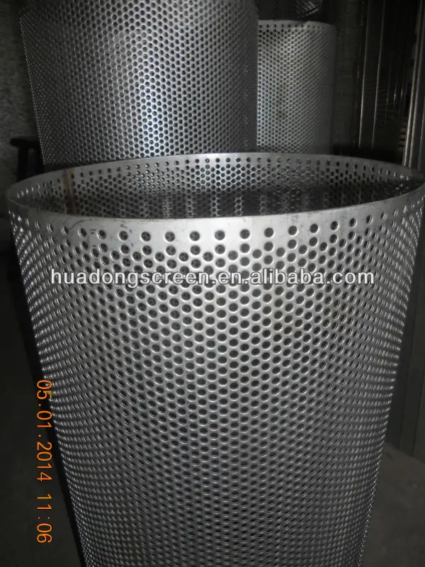 Small Diameter And Small Hole Size Perforated Pipe / Perforated Steel ...