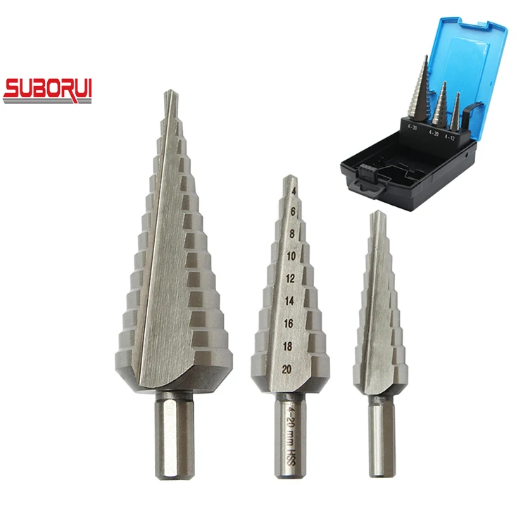 Custom Cobalt Steel Unibit Tree Step Double Slot Cone Cutting Shaped ...