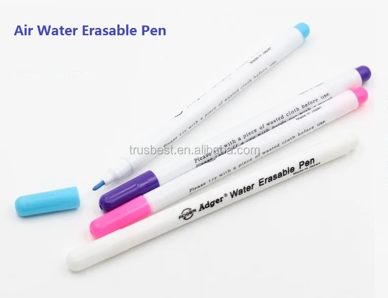 3+1 Pcs Air Erasable Pen Easy Wipe Off Water Soluble Fabric Marker Pen ...